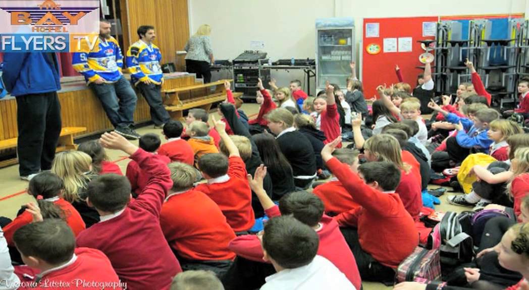 Nickerson and Roehl on school visit to Torbain Primary - YouTube