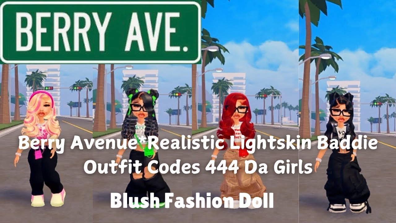 BERRY AVENUE CODES CLOTHES*Realistic Lightskin Baddie Streetwear Outfit Codes - YouTube