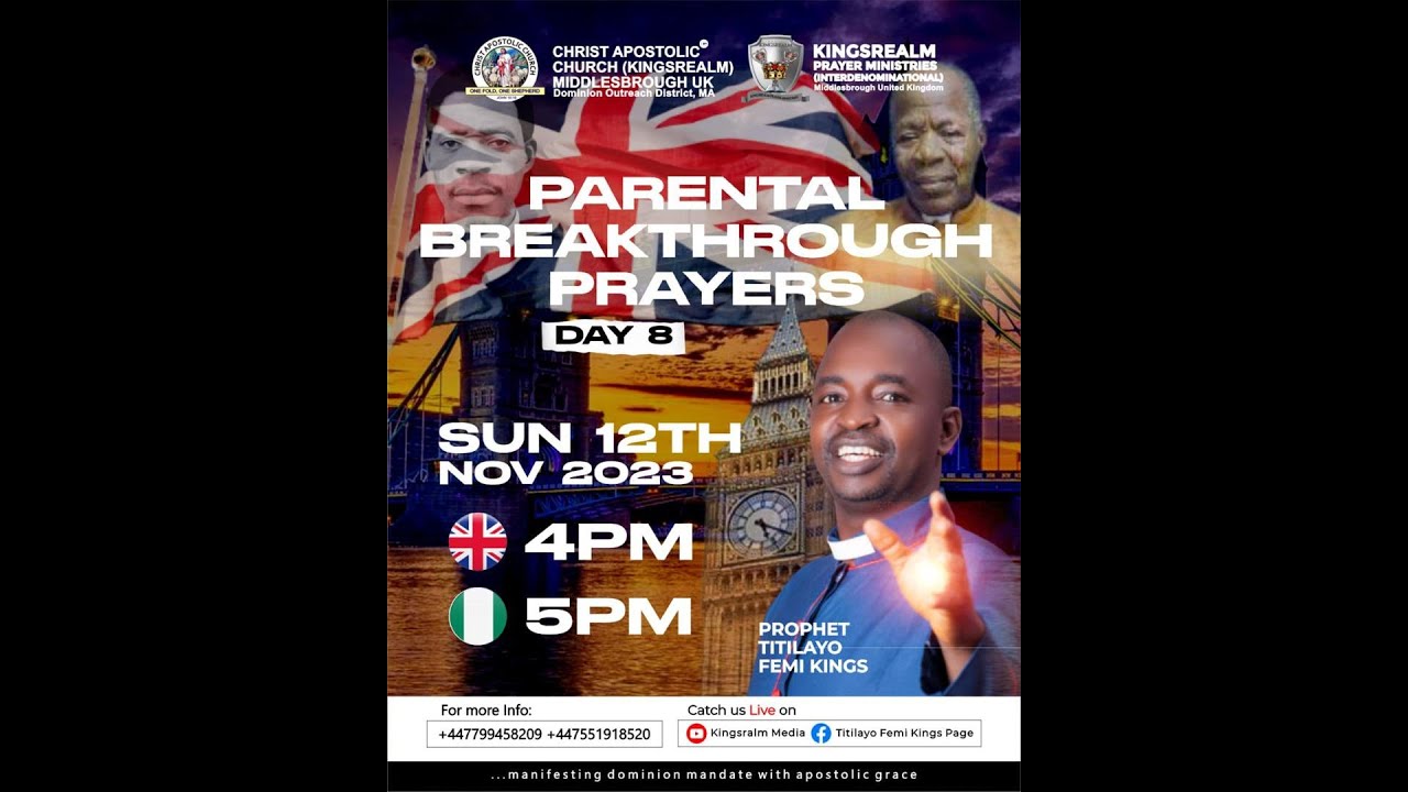 PARENTAL BREAKTHROUGH PRAYER || DAY 8 ||12TH NOVEMBER 2023 - YouTube