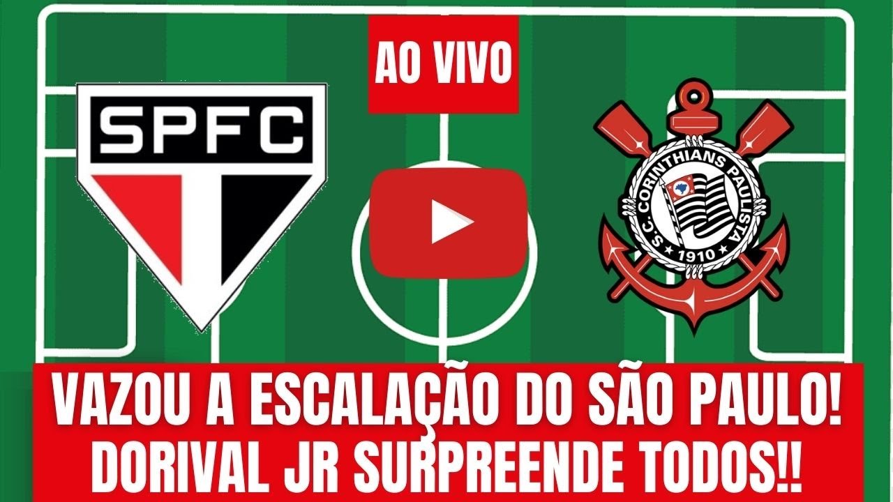 ESCALAÇÃO SÃO PAULO! DORIVAL JR FAZ GRANDES MUDANÇAS NA EQUIPE! JOGO ...