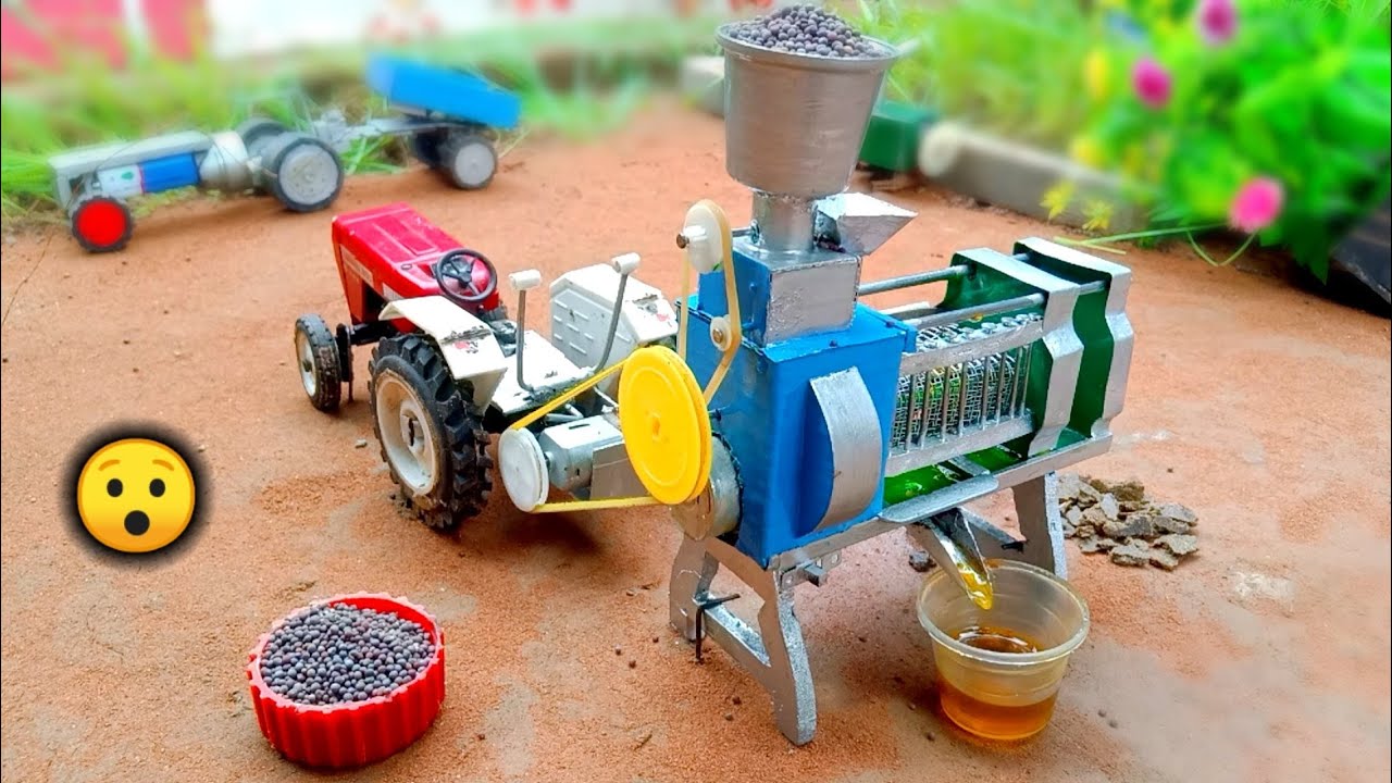 diy tractor mini mustard oil mill machine science projects ...