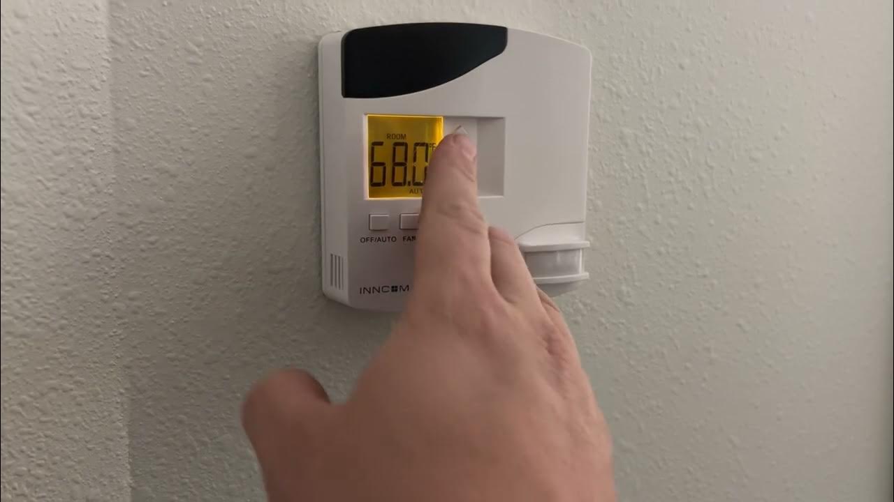 How to override your INNCOM hotel thermostat. - YouTube