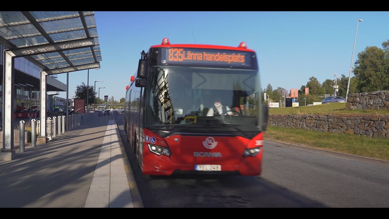 Sweden, Stockholm, bus 835 ride from Port73 to Kvarntorps ...
