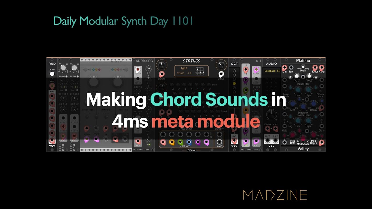 Making Chord Sounds in 4ms meta module - Day 1101 - YouTube