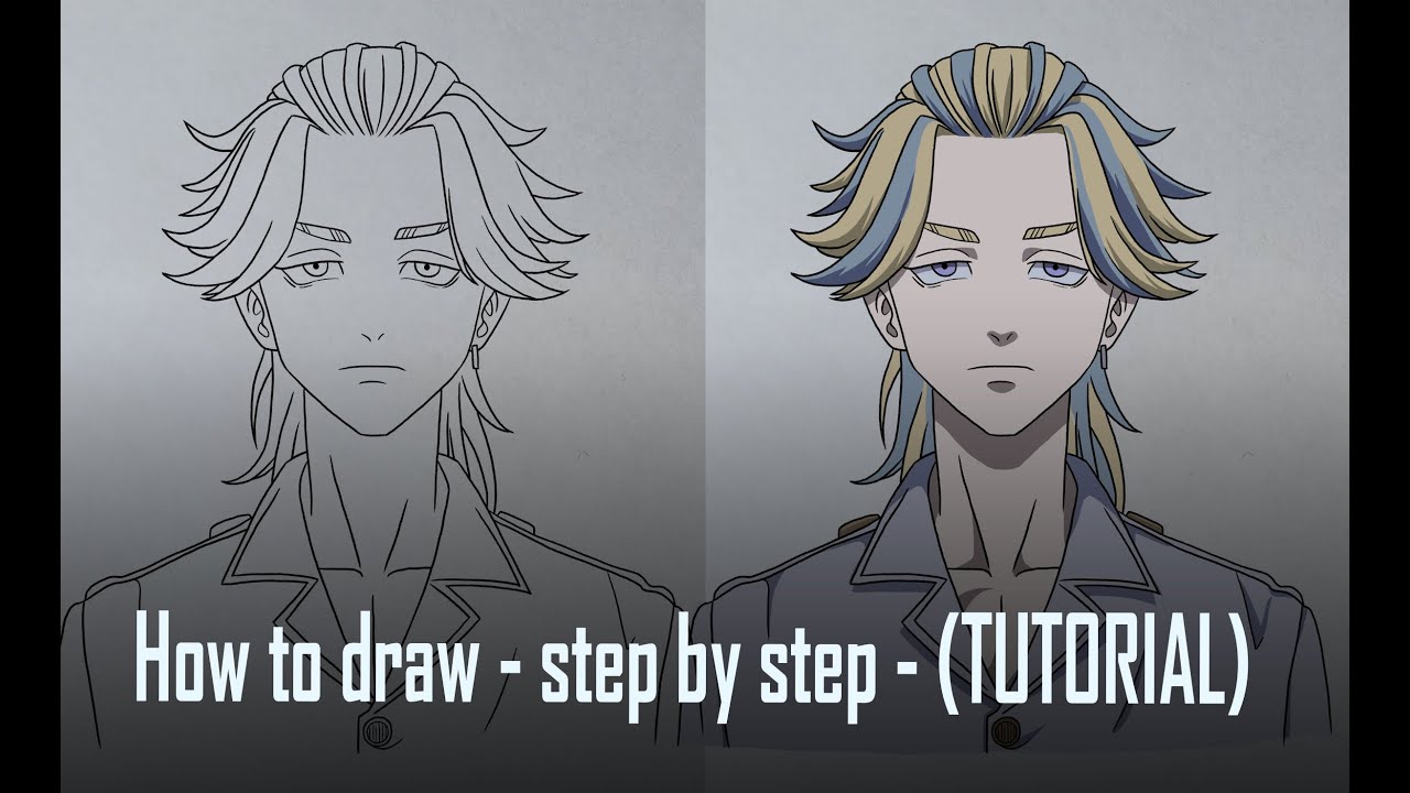 How to draw RINDOU Haitani (Tokyo Revengers) tutorial step by step ...
