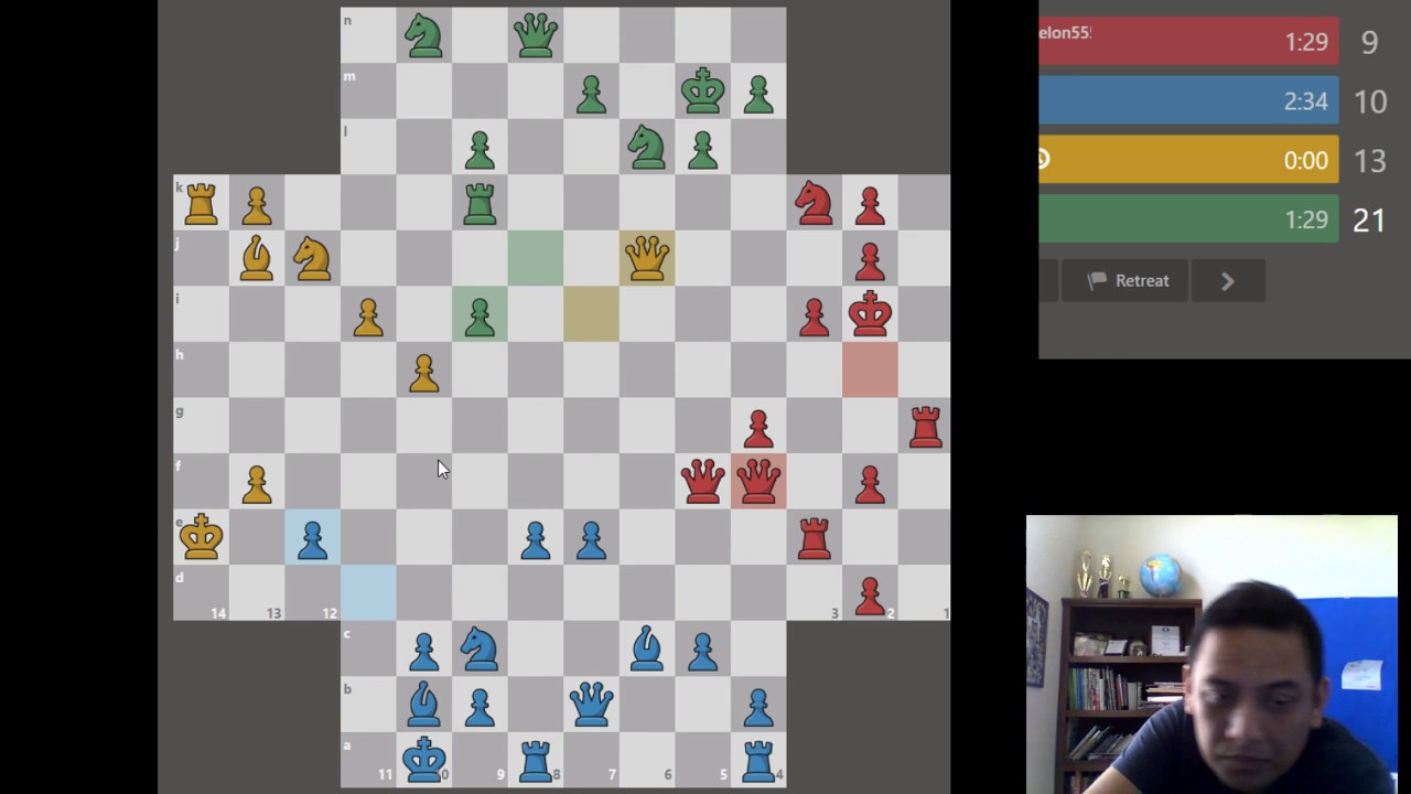 4 - way chess at chess.com Single Game #vlog 8 - YouTube