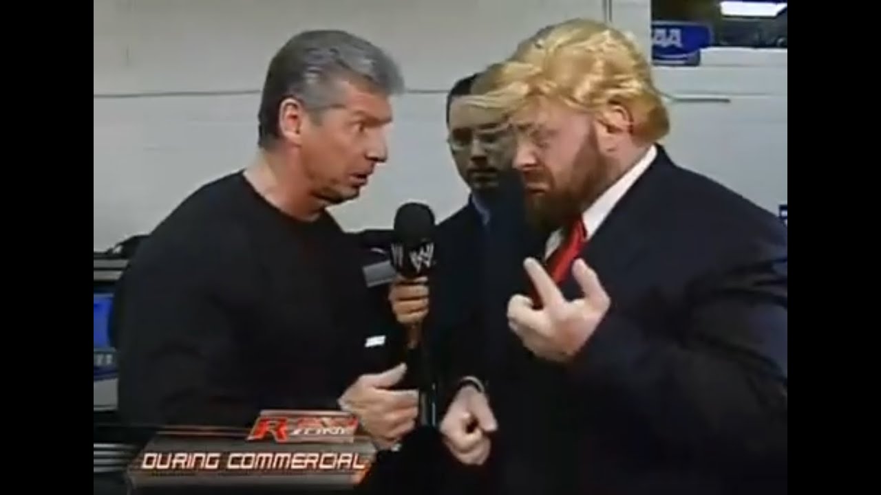 Mr. McMahon and "Donald Trump" Backstage - YouTube