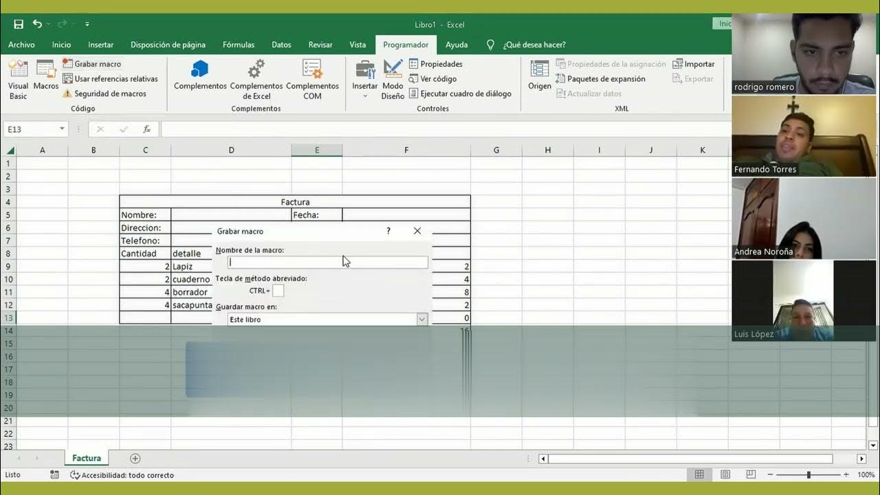 Como Crear Una Factura En Excel Con Macros - YouTube