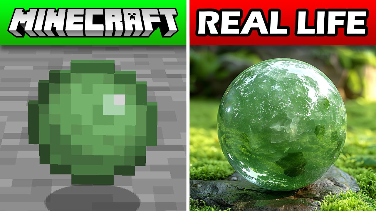 Realistic Minecraft | Real Life vs Minecraft | Realistic Slime, Water ...