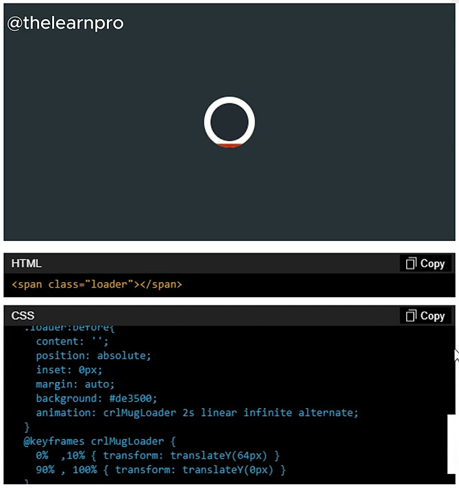 HTML | CSS | Loader Animation | Interactive Component | UI design | #shorts #ui #uidesign - YouTube