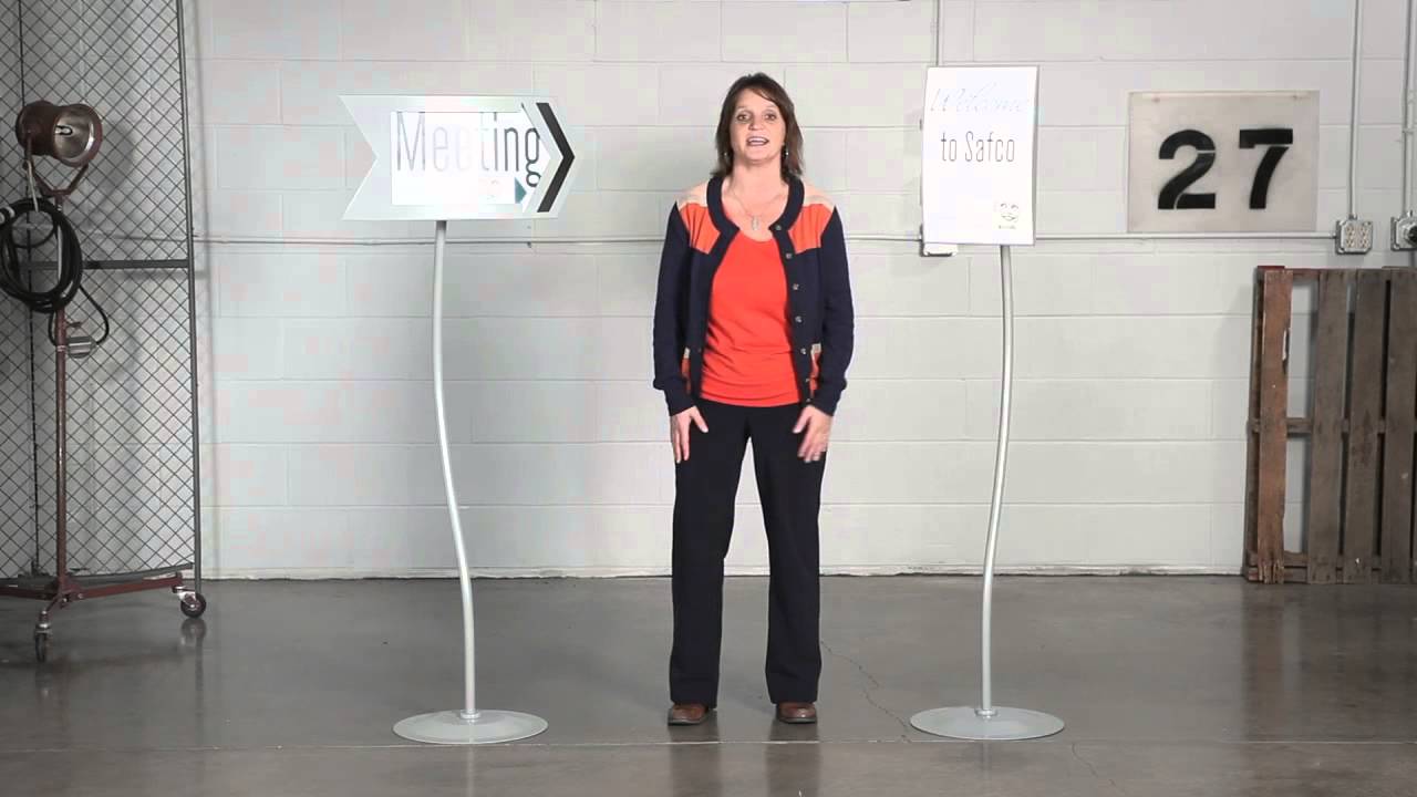 Safco Customizable Direction Signs - YouTube