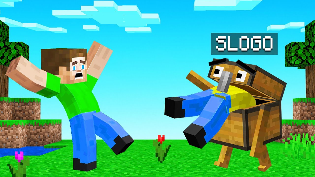 Scaring My Friends By Becoming A Chest Minecraft Youtube