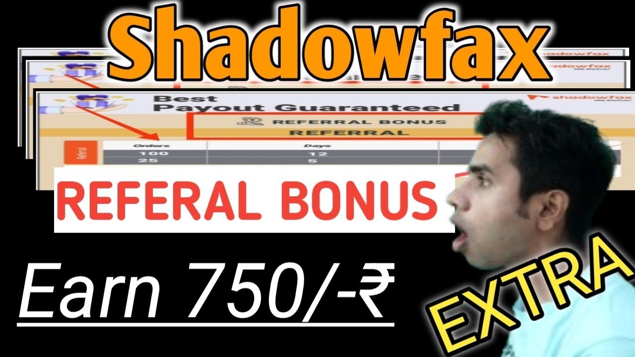 Shadowfax Referral Bonus 2024! How to get shadowfax referra bonus !refferal bonus kaise milta ...