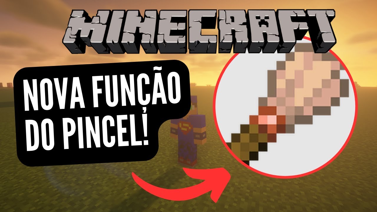NOVA FUNCIONALIDADE DO PINCEL NO MINECRAFT 1.20.6 - YouTube