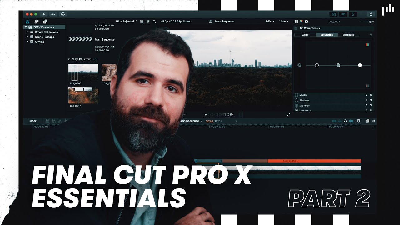FCPX Essentials: Part 2 - Editing a Video | Importing, In & Out Points, + More - YouTube