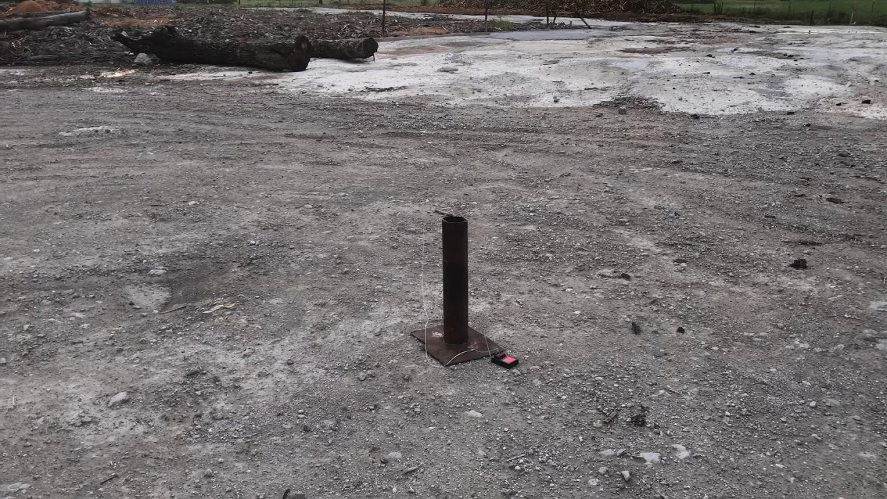 Firework test one fireball 1 gallon of gasoline in 35 g of black powder ...