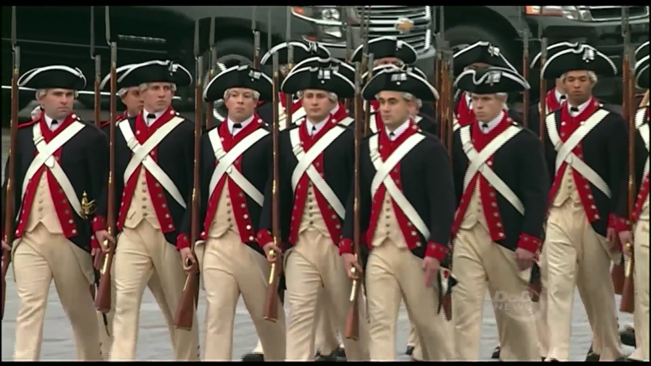 Trump Participates in First Pass in Review as Commander in Chief - YouTube