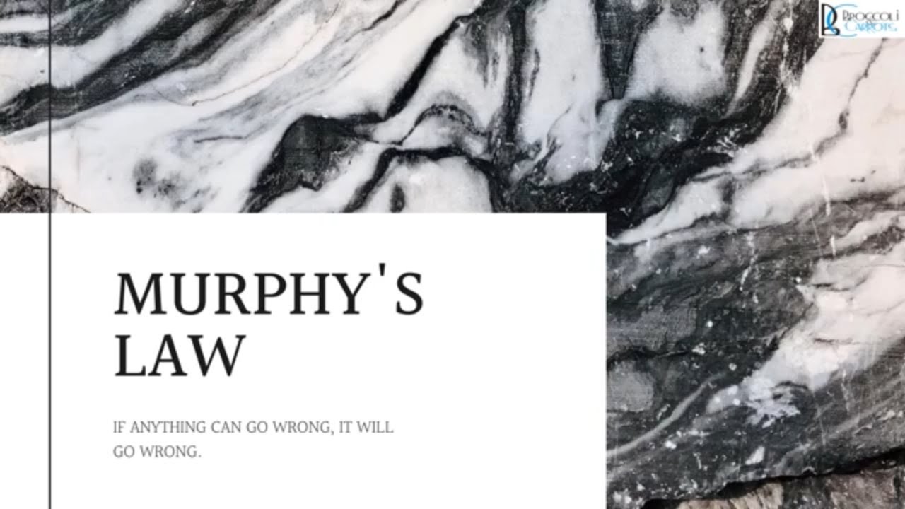 Murphy's Law - If anything can go wrong it will go wrong - YouTube