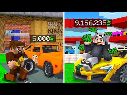 ZENGİN vs FAKİR: ARABA GALERİ Yarışı - Minecraft