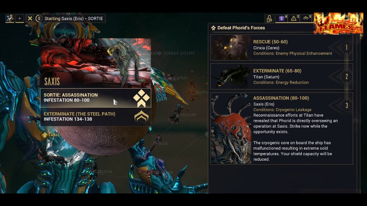 Warframe Saxis ( Eris ) Mission Assassination level 80-100 - YouTube