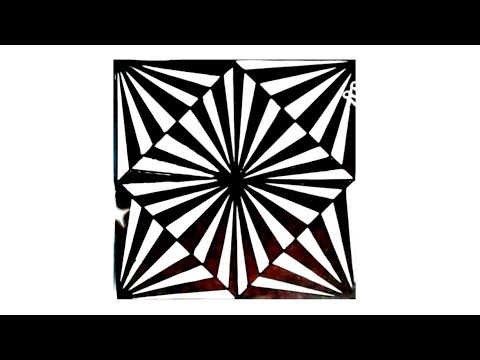 Easy and amazing drawing | How to draw Geometric Square Optical ...