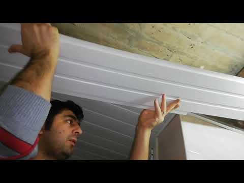 Plastik Tavan Kaplama PVC Ceiling Cladding installation