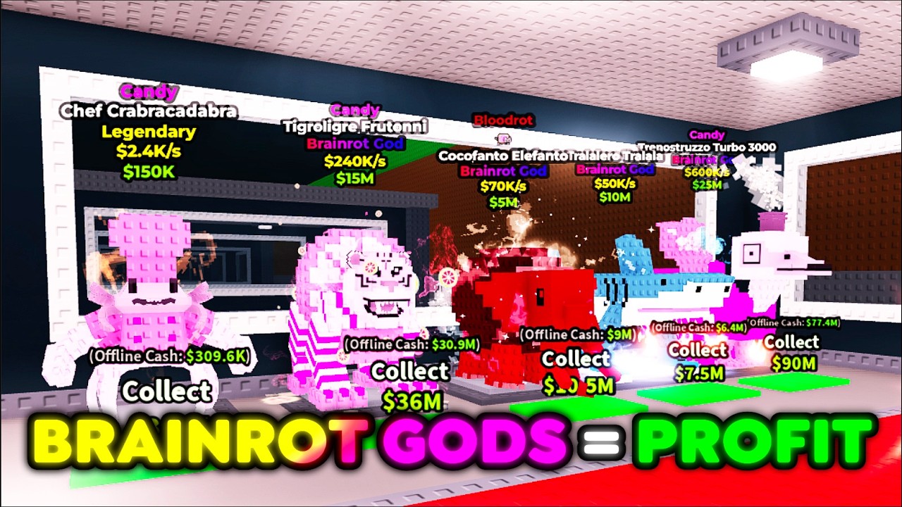 Buying RARE BRAINROT GODS to make the MOST MONEY in Steal A Brainrot ...
