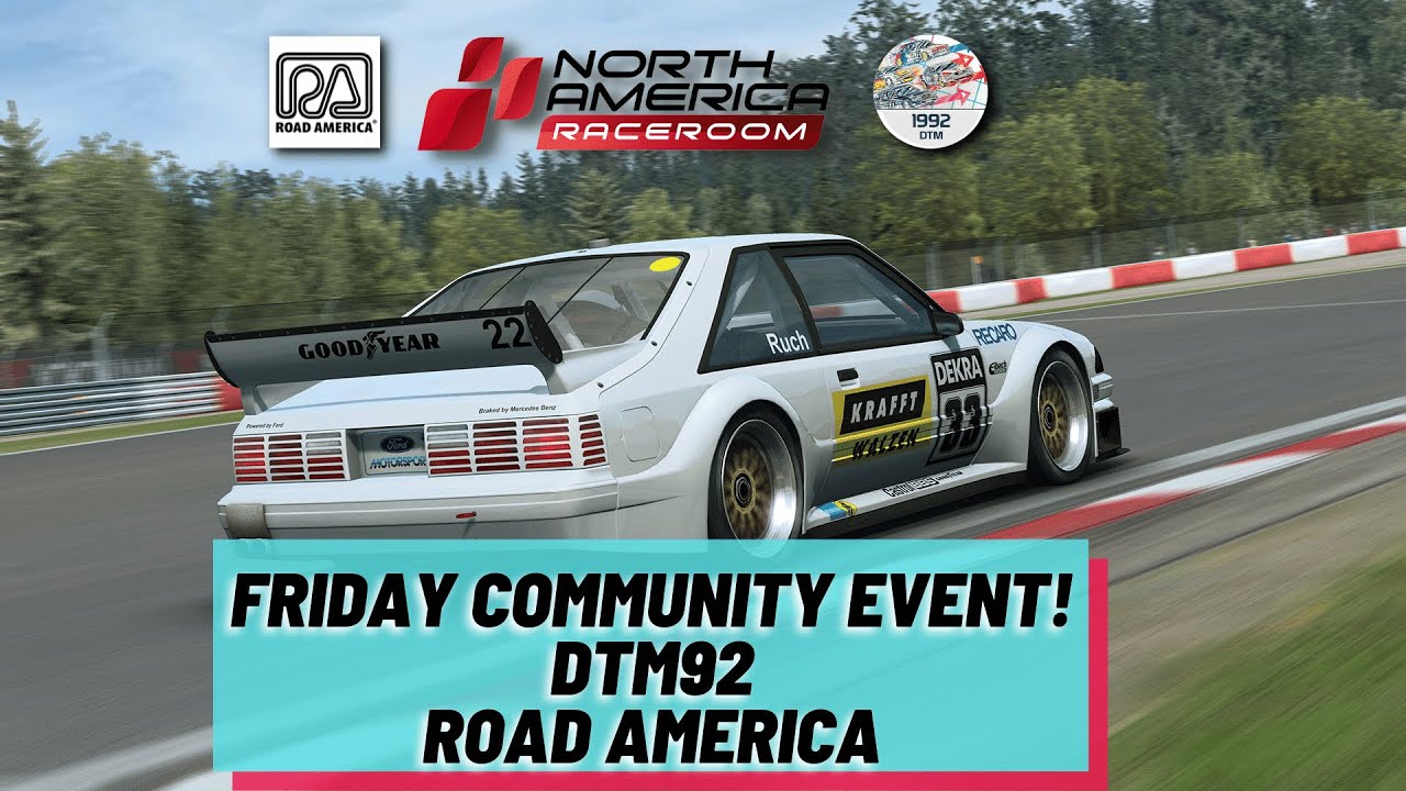 🏁! #Raceroom | Friday Night Community Racing! DTM92 at Road America ...
