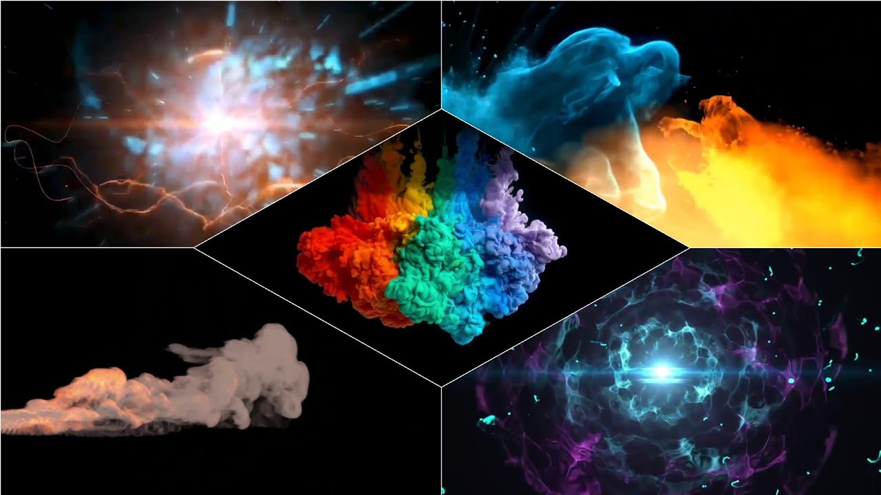 Top 5 intro templates without text ||FlyingBird|| Fire smoke || ink in ...