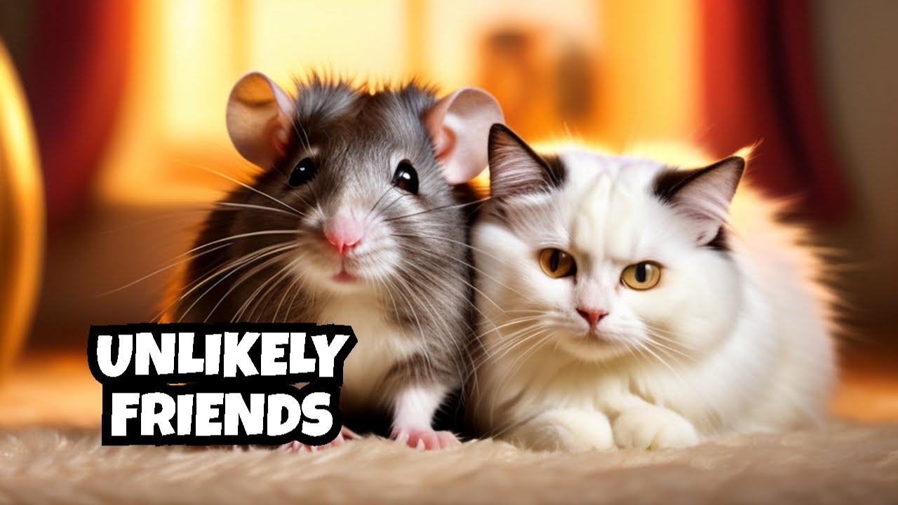Gizmo the Pet Rat and Jinx the Cat hanging out - YouTube