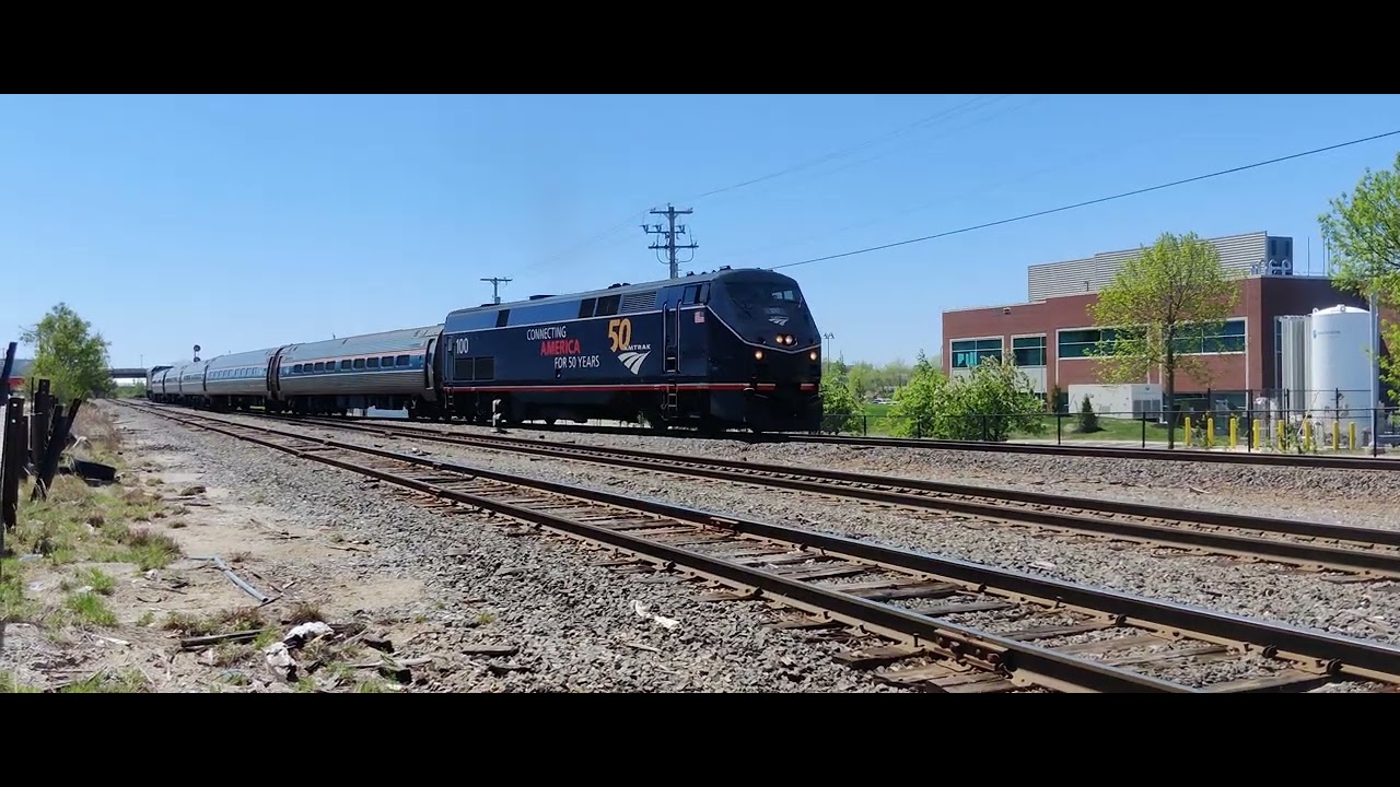 Amtrak Downeaster #681 departing Portland Maine headed to Brunswick ...