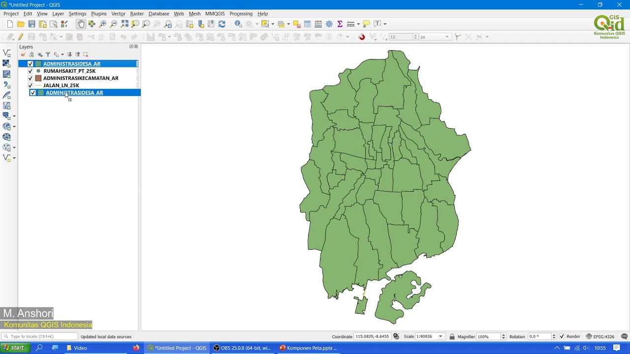 Layout Peta di QGIS - YouTube