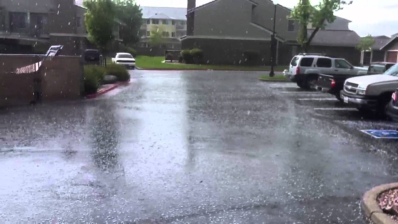 Hanford California hail storm - YouTube