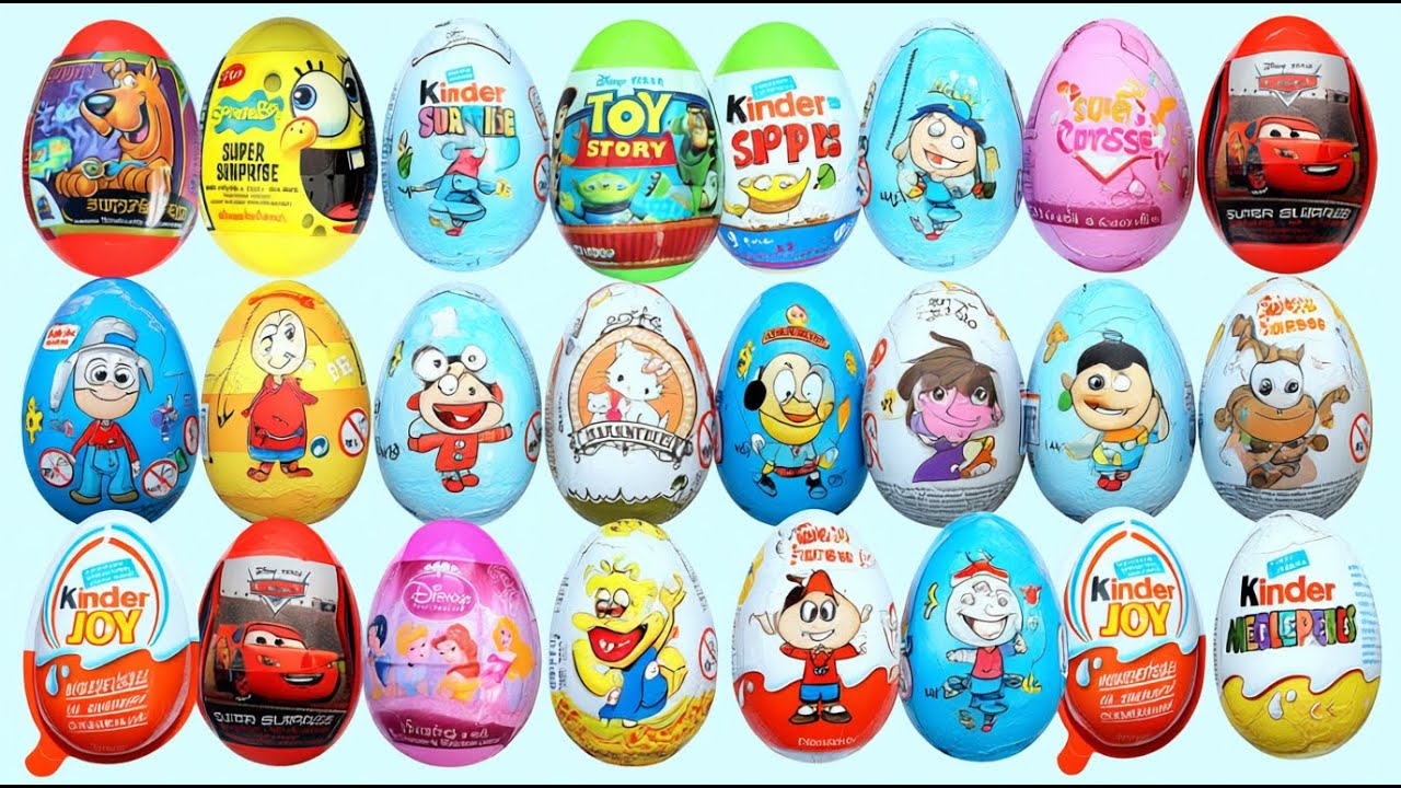 Surprise eggs, Peppa Pig, Kinder Surprise, IRON MAN, SPIDARMAN - YouTube