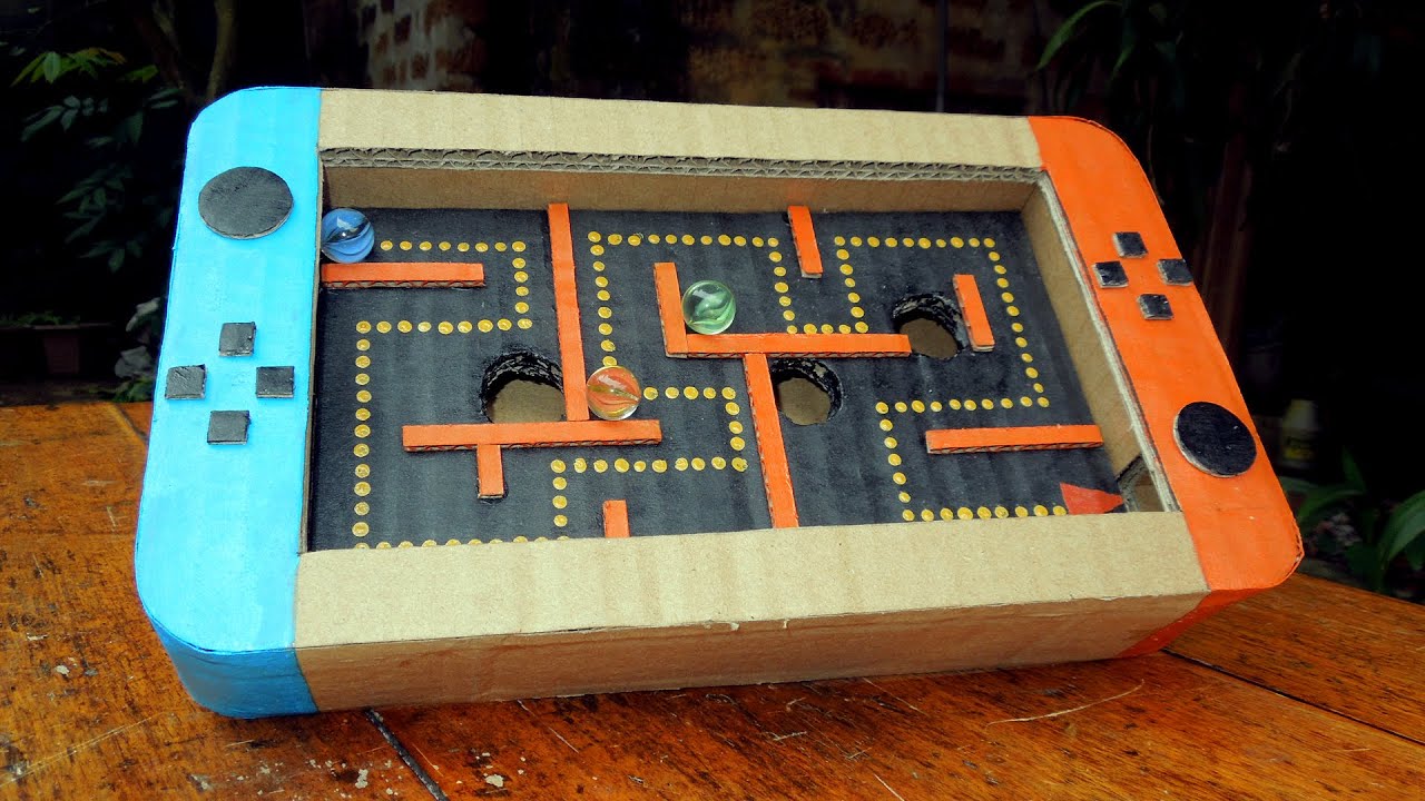 How To Make Pac Man Game from Cardboard - Game Cardboard Easy - YouTube
