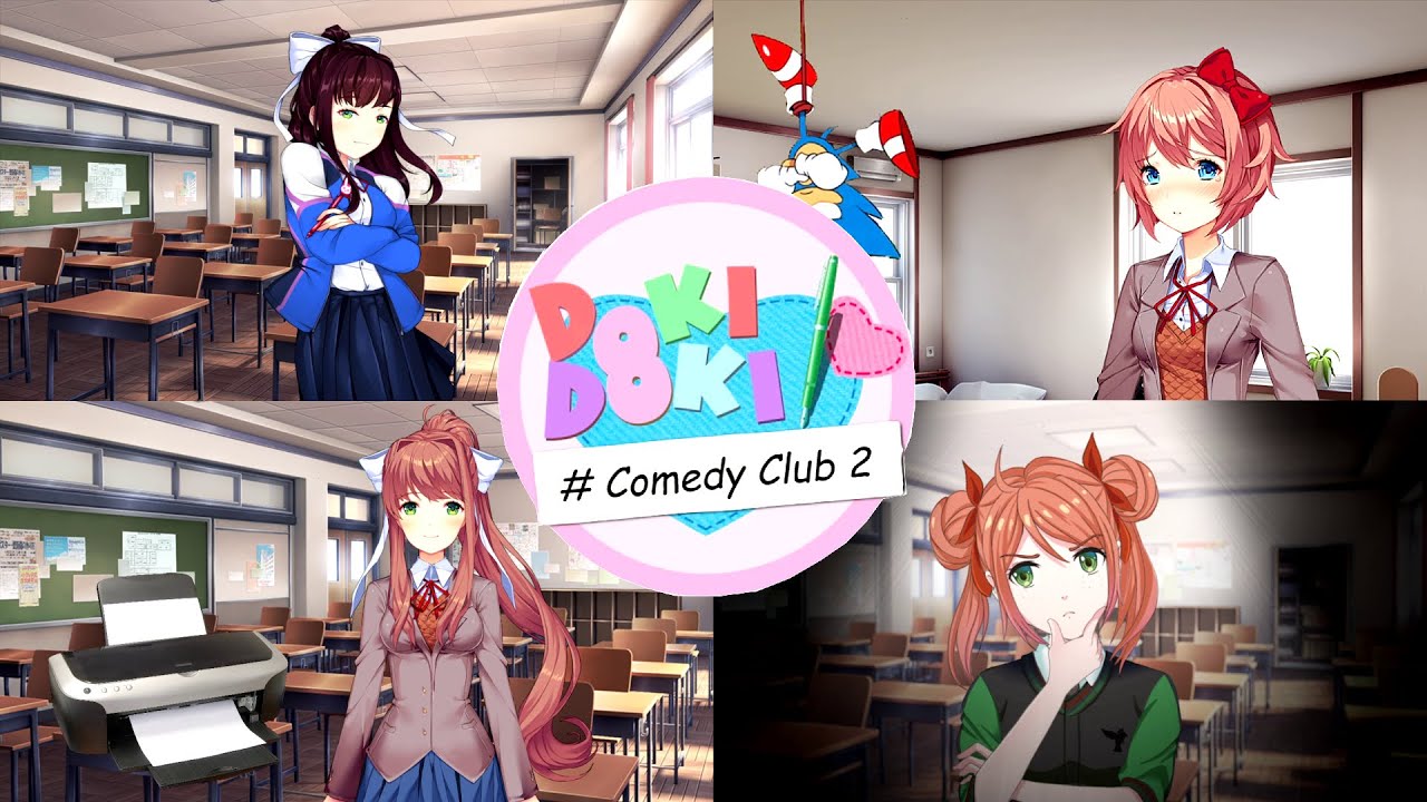 Doki Doki Comedy Sketches | "Doki Doki: Comedy Club 2" Mod - YouTube