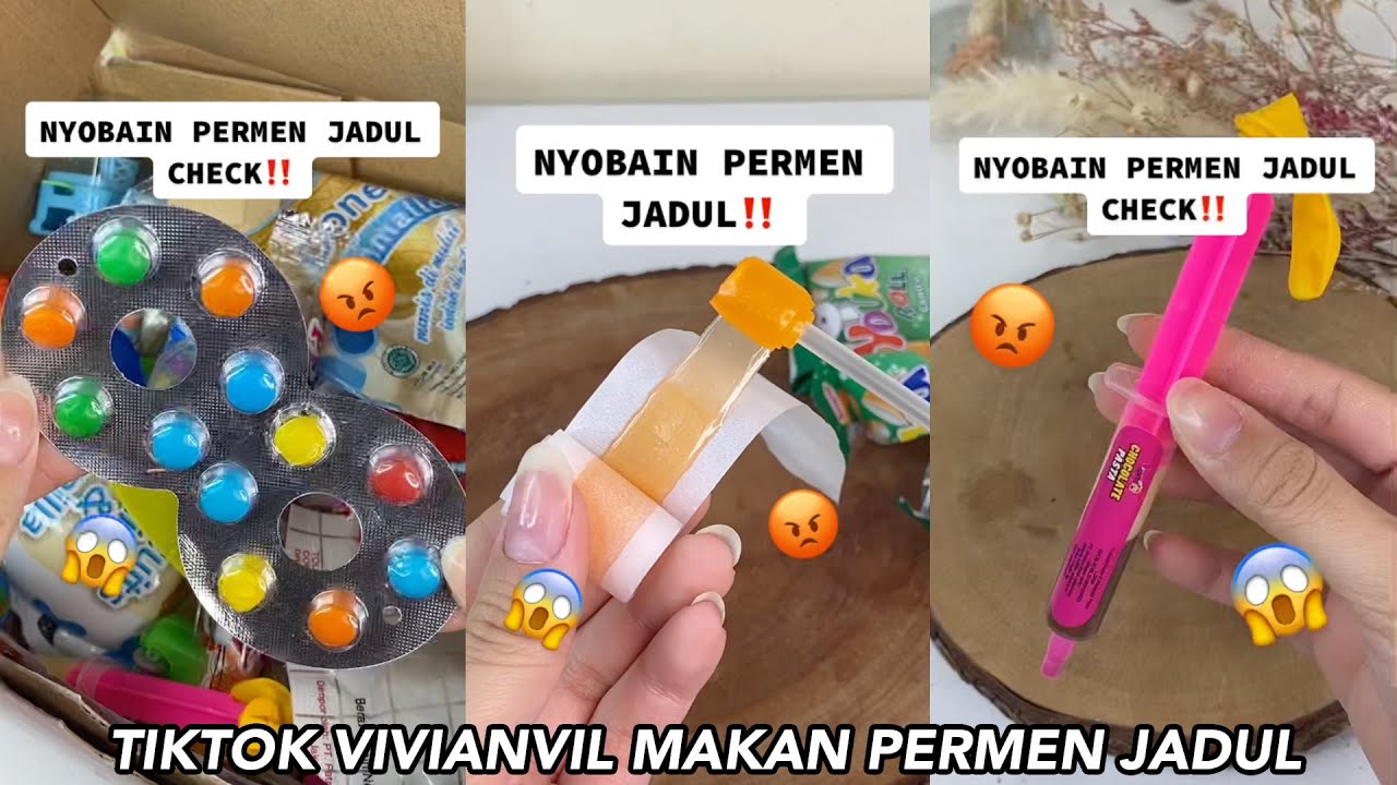NYOBAIN PERMEN JADUL CHECK!! - TIKTOK VIVIANVIL MAKAN PERMEN JADUL ...