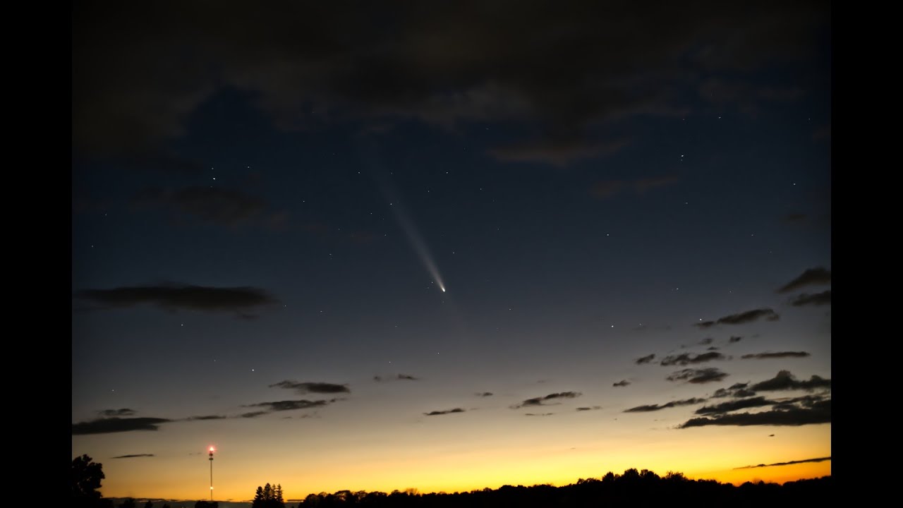 Video View of Comet Atlas A3 Through a 5 inch telescope and a sony A7s ...