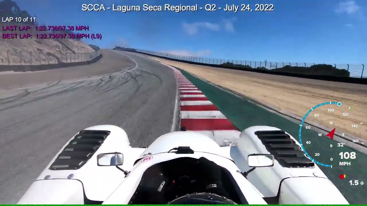 SCCA Prototype 1 at Laguna Seca - 1:22.512/97.64 MPH - John Manfroy's ...