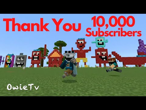Thank You 10,000 Subscribers! | Owie Tv Thank You Song with Minecraft Numberblocks