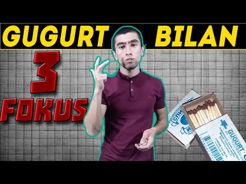 Gugurt bilan top 3 eng sara fokuslar sirini o'rganamiz. самый популярный фокус с спичками обучения