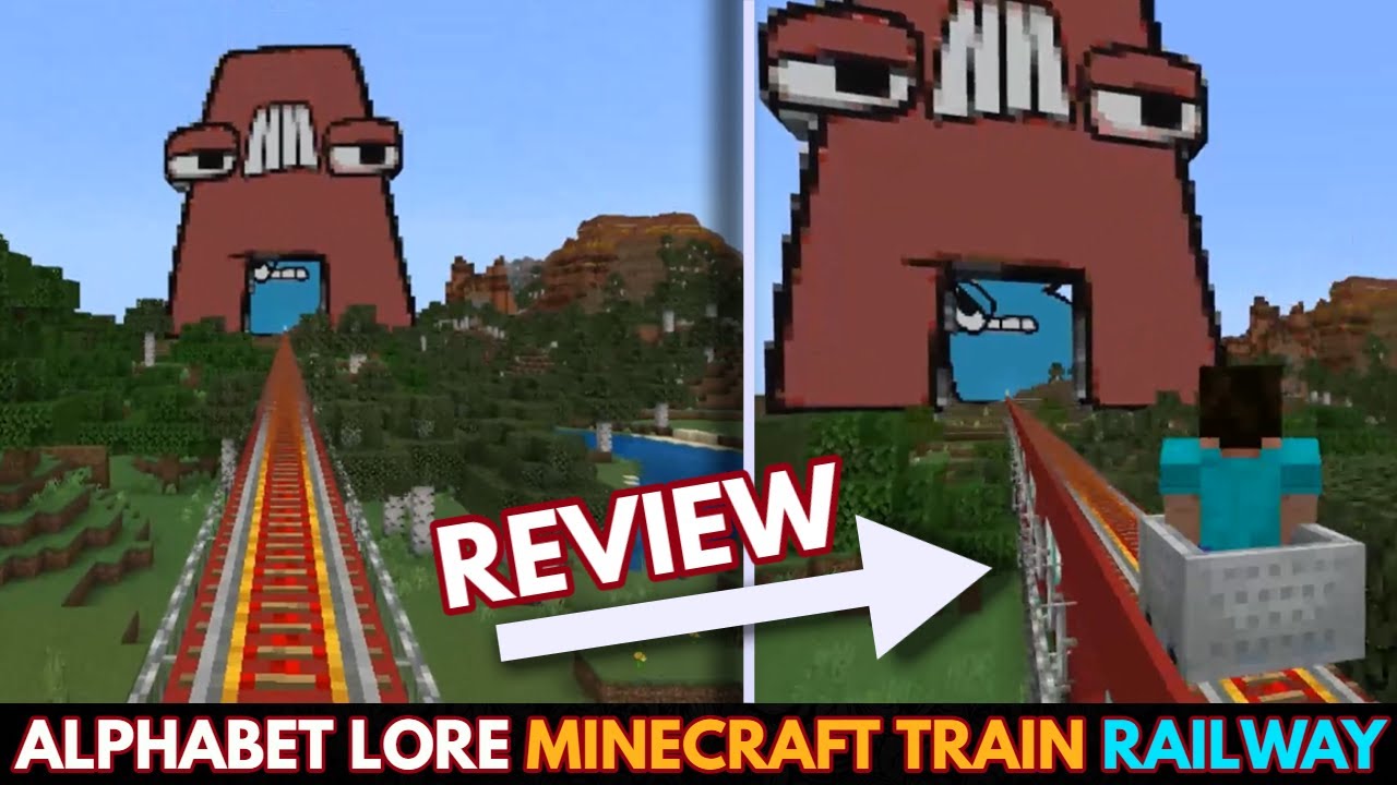 Alphabet Lore Minecraft Train Railway Review (Long Video) - YouTube