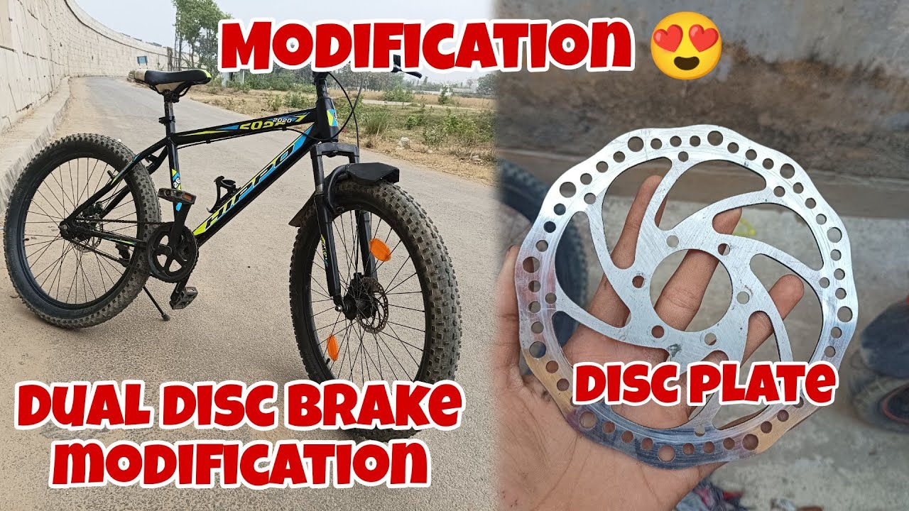 How to install dual disc brake in normal cycle | dual disc brake ...