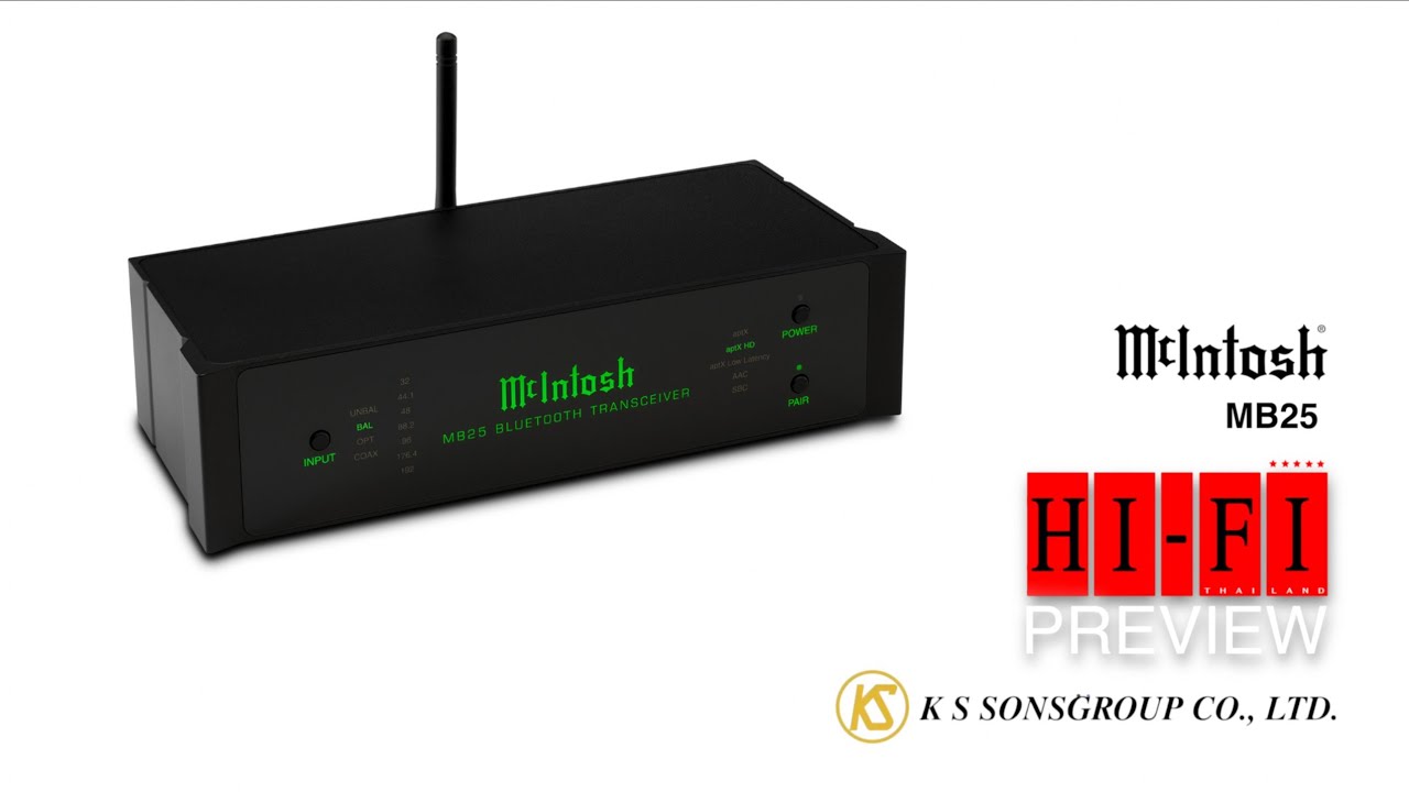 McIntosh MB25 "Bluetooth Transceiver" รีวิวโดย What Hi-Fi? Thailand ...