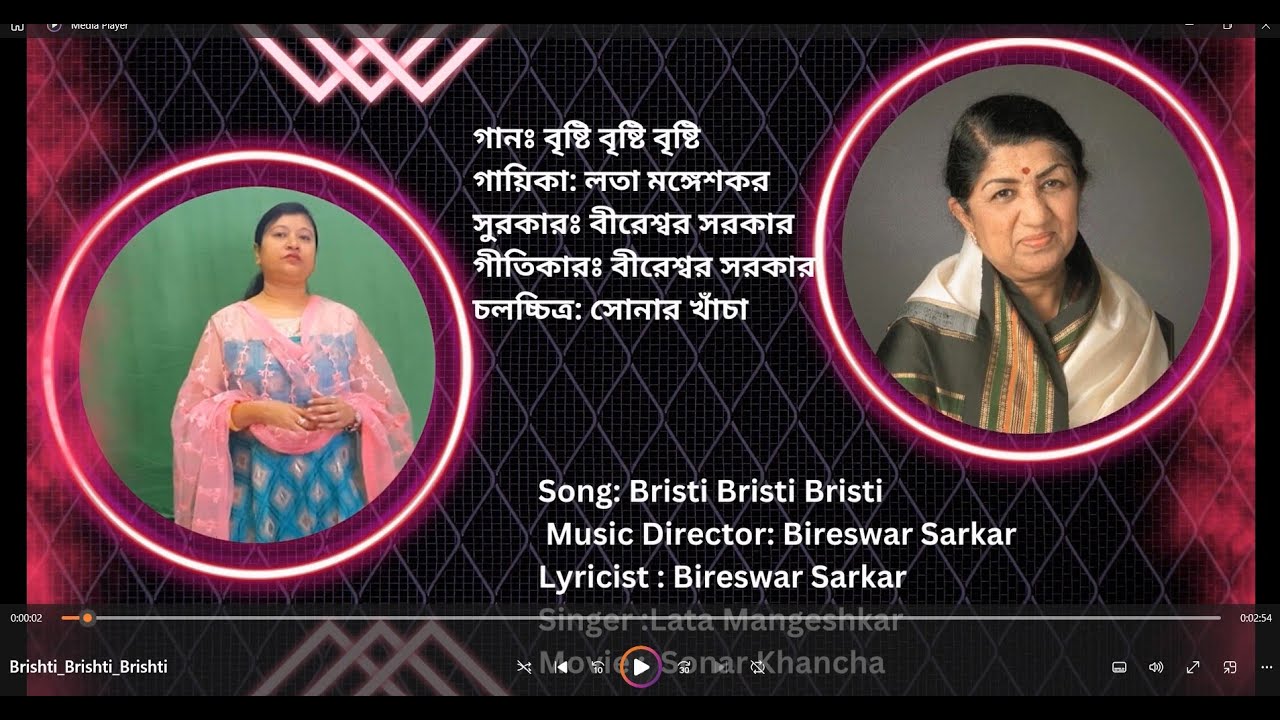 Bristi Bristi Bristi | বৃষ্টি বৃষ্টি বৃষ্টি | Bithika Bhowmick | Lata Mangeshkar | Evergreen ...