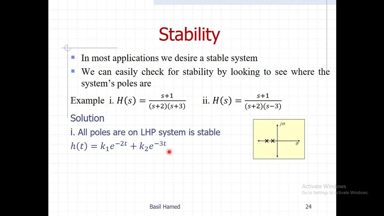 Chapter 4: Continuous-Time System Analysis Using the Laplace Transform Part (03) - YouTube