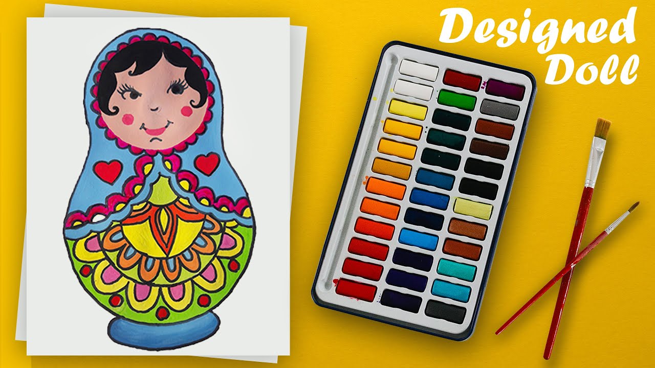 Designed Doll/ How to Easily Draw a Designed Doll Step by Step/Poster ...