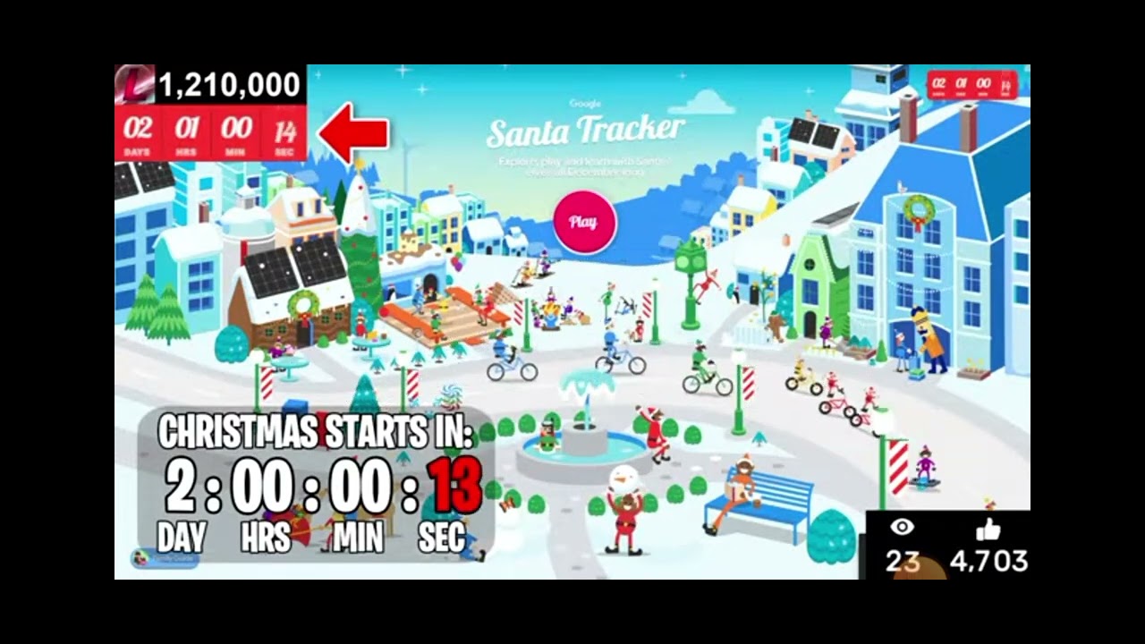 Google Santa Tracker Countdown, 1 day left - YouTube