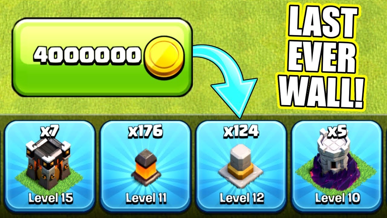 IS THIS THE LAST EVER WALL!! - Clash Of Clans - ALL LEVEL 12!! - YouTube
