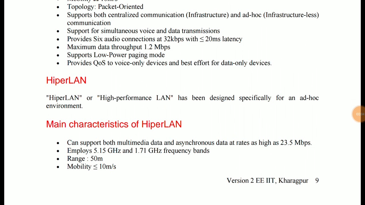HiperLan architecture | HiperLan tutorial | HINDI | wireless ...